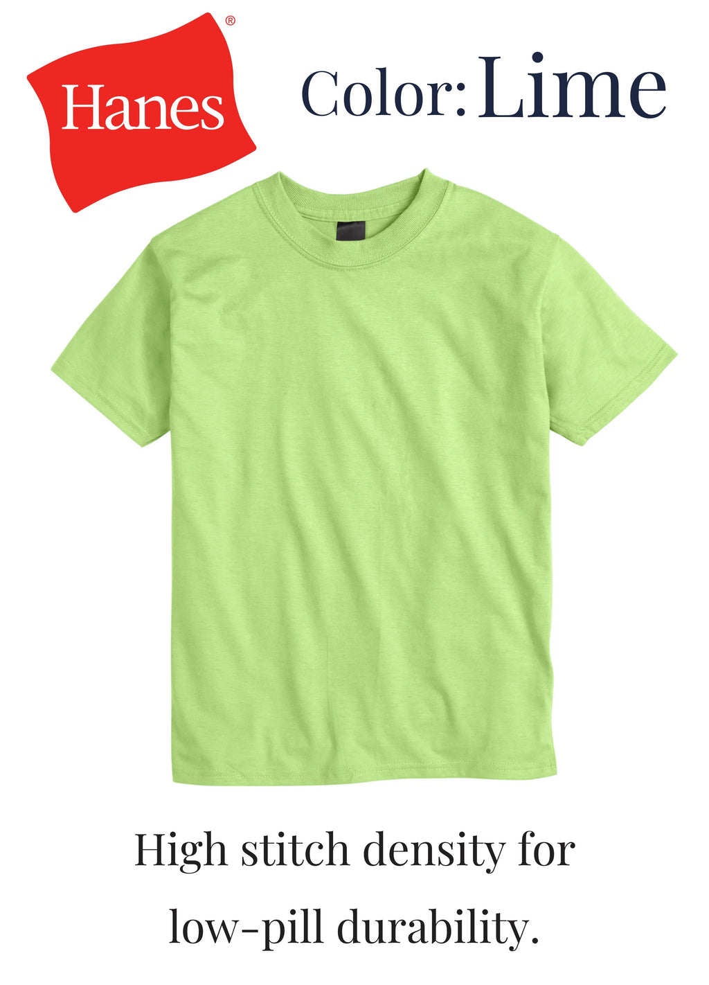Hanes Kids' Beefy-T T-Shirt | Color: Lime