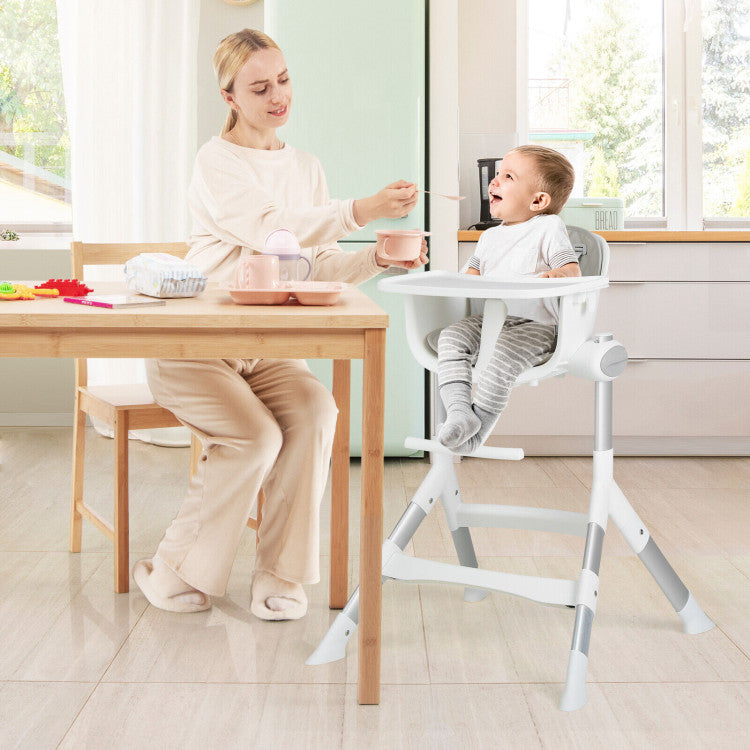 4-in-1 Convertible Baby High Chair with Aluminum Frame